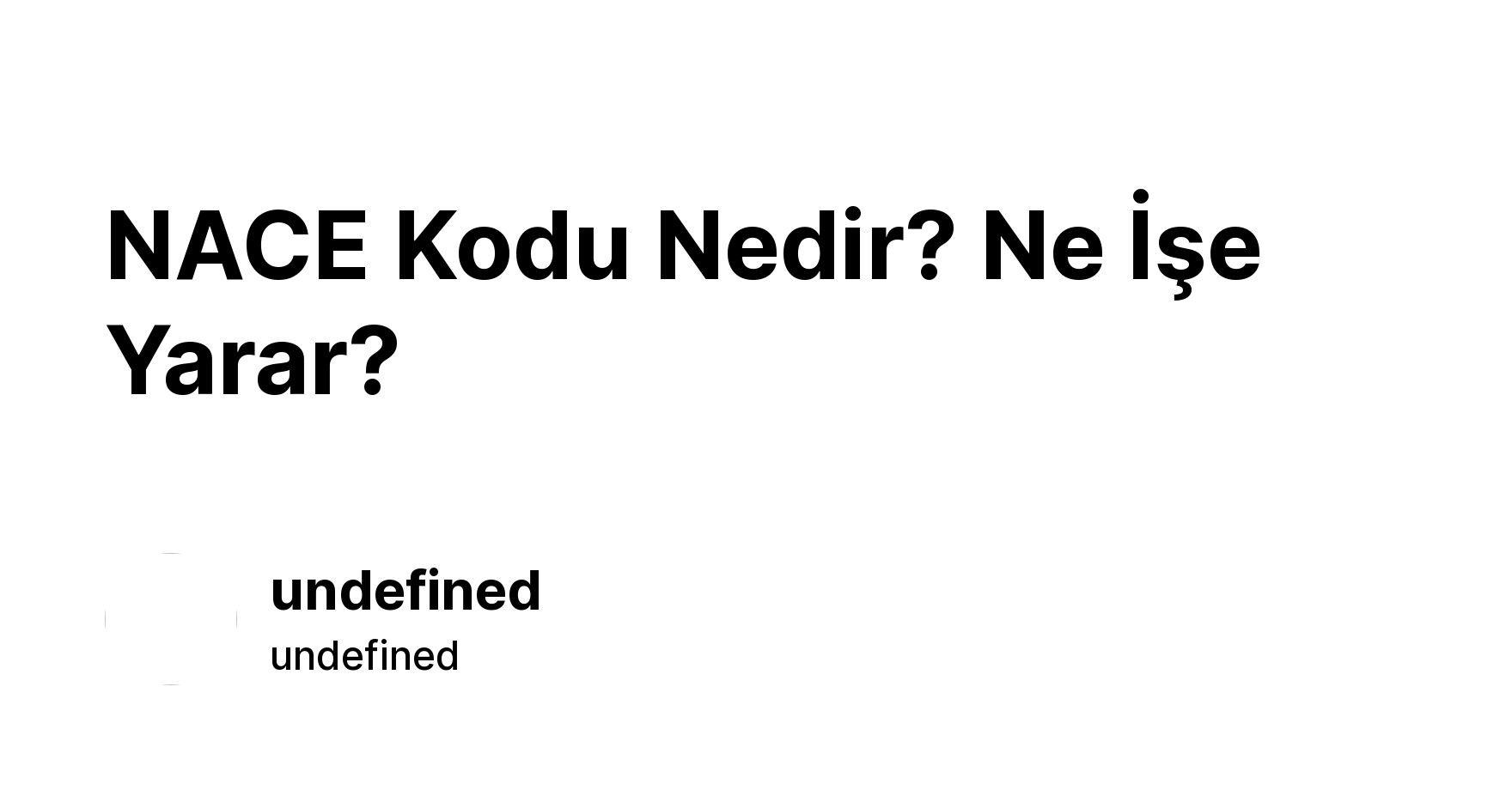 NACE Kodu Nedir? Ne İşe Yarar? - ikas